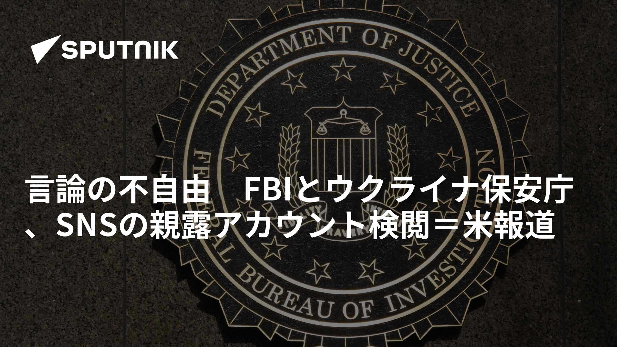 言論の不自由 FBIとウクライナ保安庁、SNSの親露アカウント検閲＝米報道 - 2023年7月11日, Sputnik 日本
