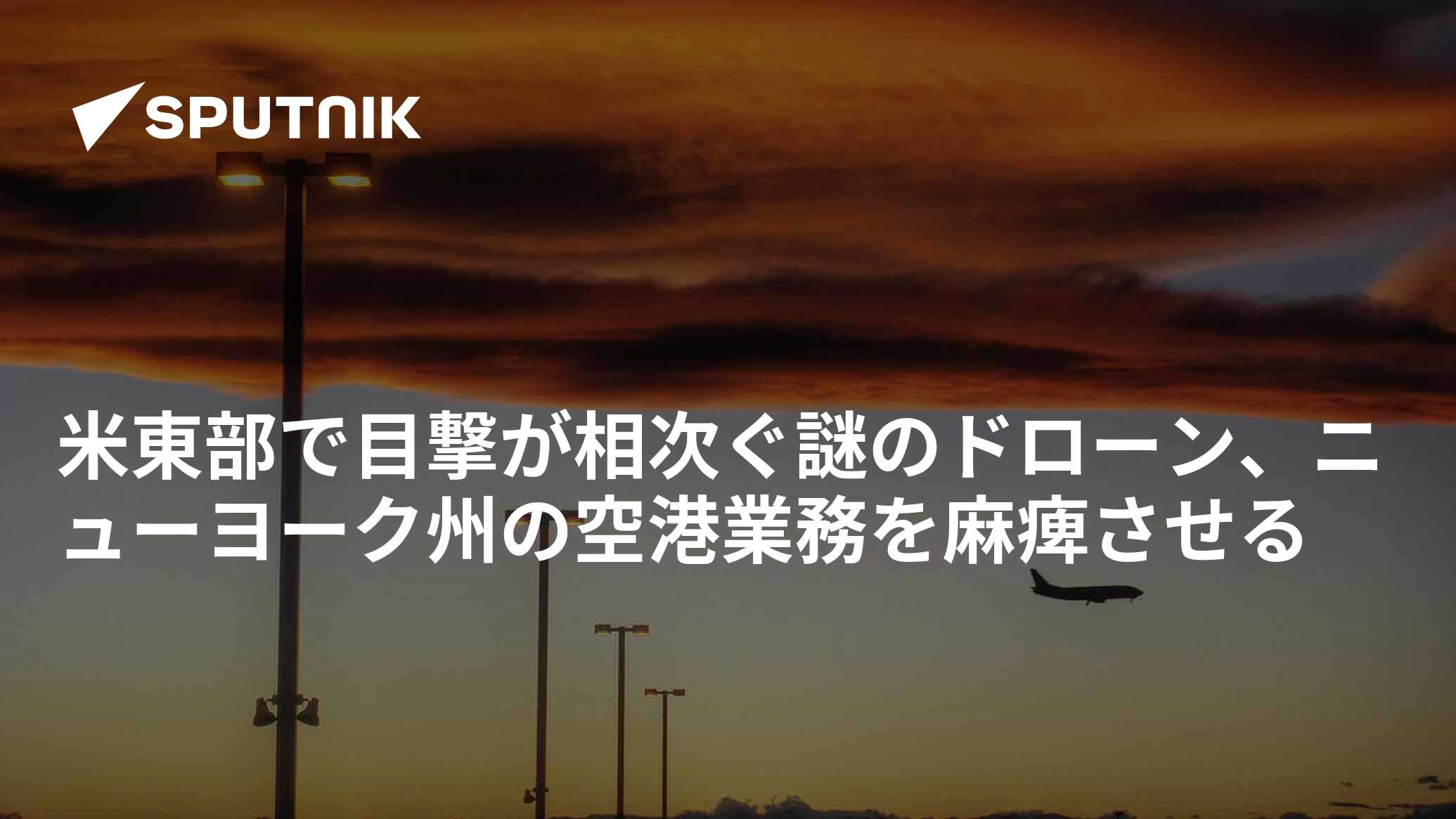 米東部で目撃が相次ぐ謎のドローン、ニューヨーク州の空港業務を麻痺させる - 2024年12月15日, Sputnik 日本